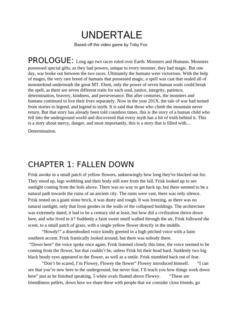 "Undertale: A Journey Through the Underground" | PDF