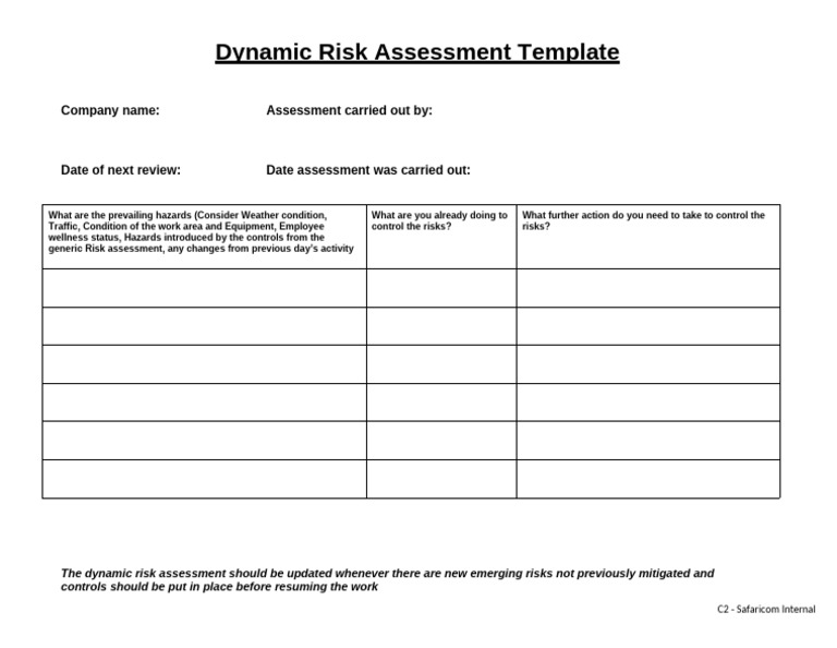 Dynamic Risk Assessment Template | PDF