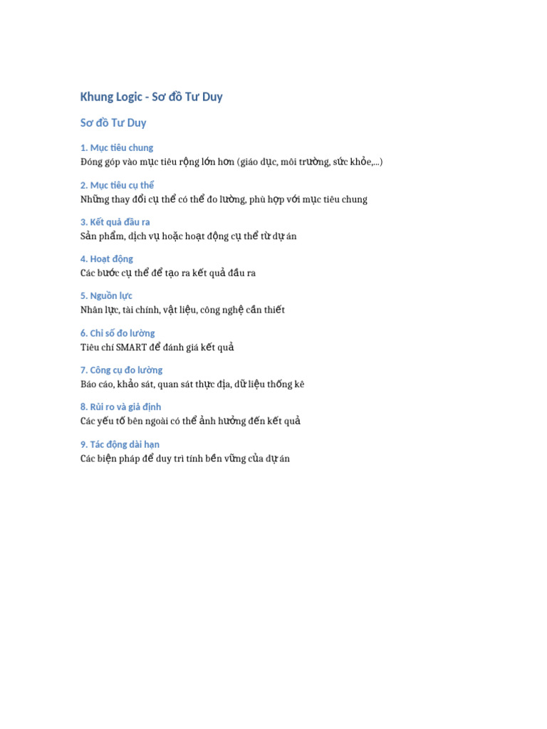 Khung Logic So Do Tu Duy | PDF