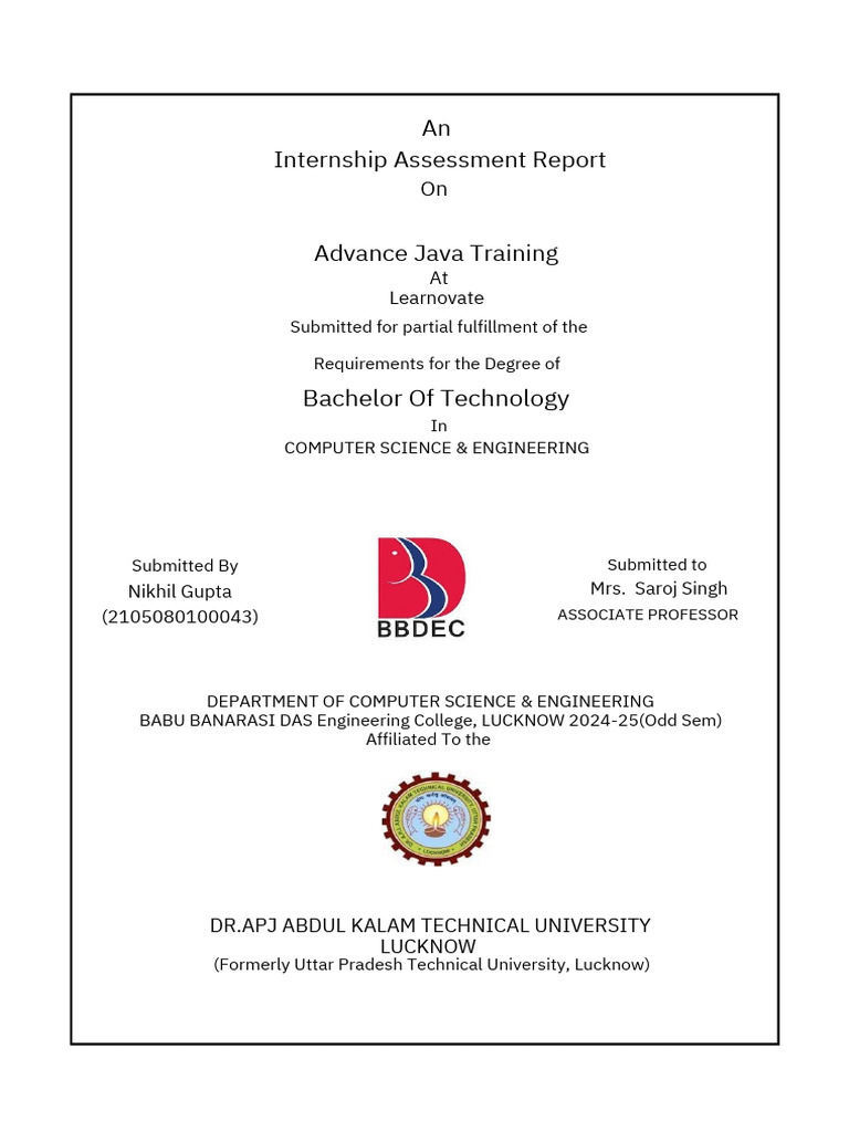 Nikhil Java Advance training.pdf (2) | PDF | Databases | Computing