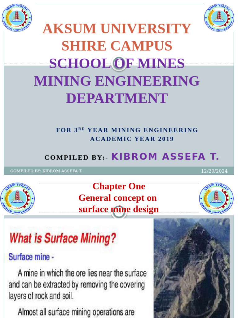 Mine D 1 Chap 1 2019 | PDF | Coal Mining | Mining