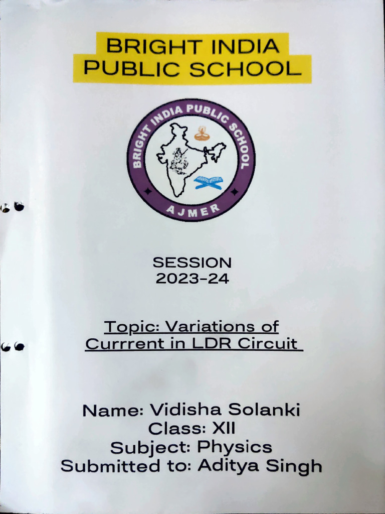 Sample Investigatory Project File | PDF