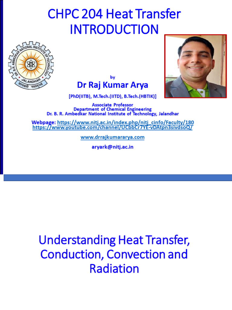 Lecture 01 Introduction | PDF | Heat Transfer | Thermal Conduction Lecture 01 Introduction | PDF | Heat Transfer | Thermal Conduction