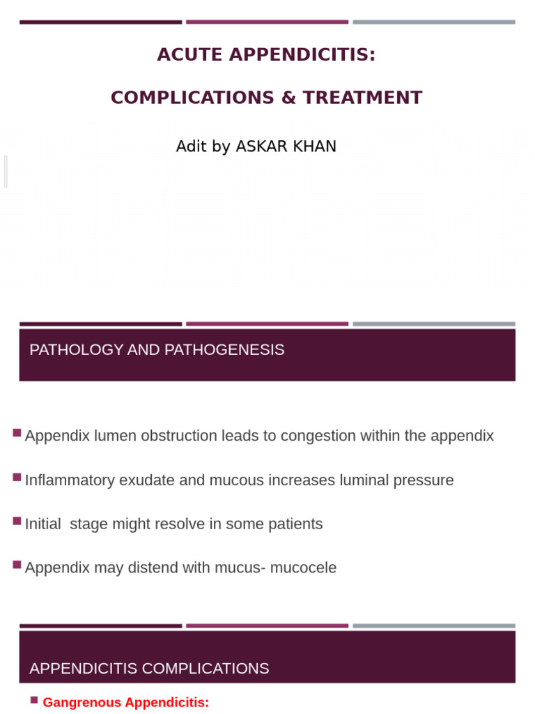 appendicitis | PDF | Clinical Medicine | Diseases And Disorders