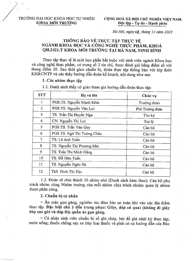2. Thông Báo Tttt Hà Nam, Ninh Bình k66 Kh&Cntp | PDF