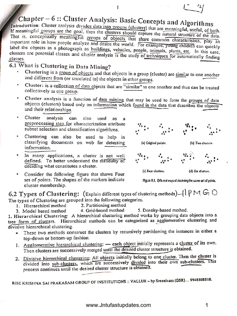 Data Mining R16 - UNIT-6 | PDF
