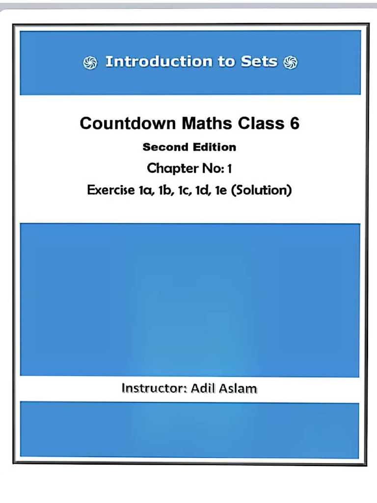 Countdown Maths Class 6 CH 01 | PDF