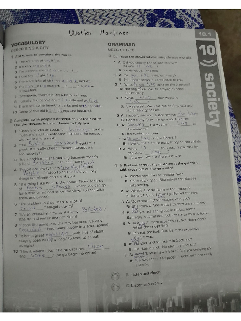 Workbook Unit 10-12 | PDF