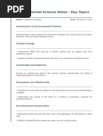 Environmental Science Notes | PDF
