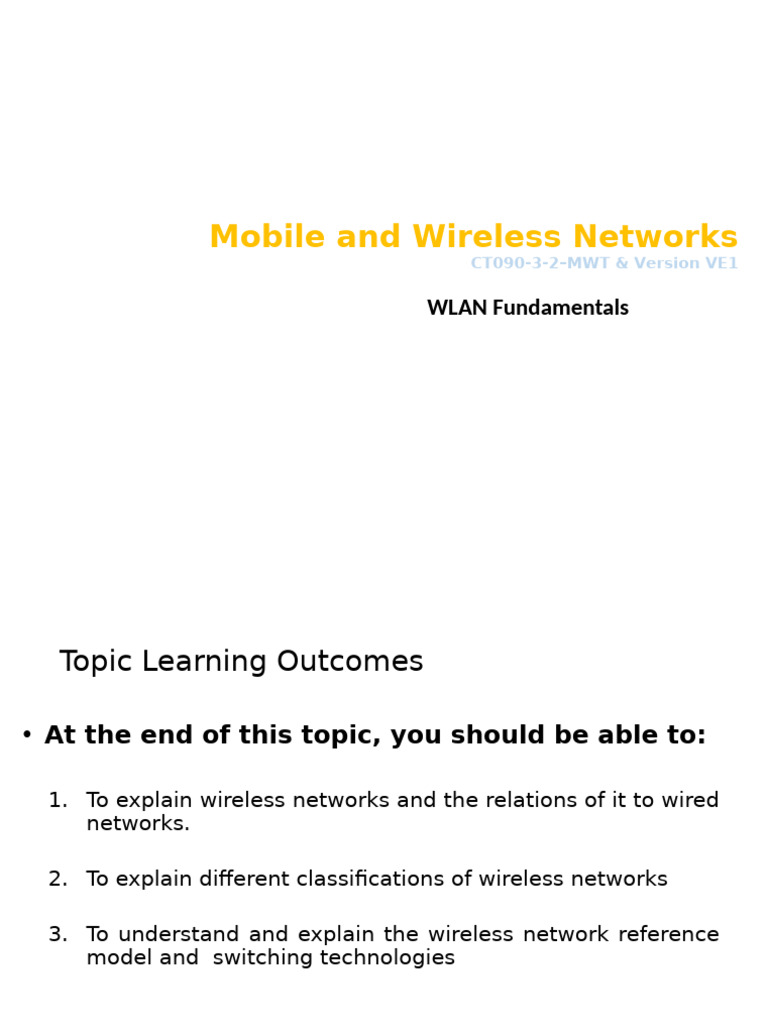 Chapter 2 WLAN Fundamentals | PDF | Internet Protocols | Internet ...