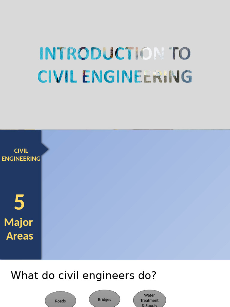 Overview of Civil Engineering Fields | PDF | Civil Engineering | Waste