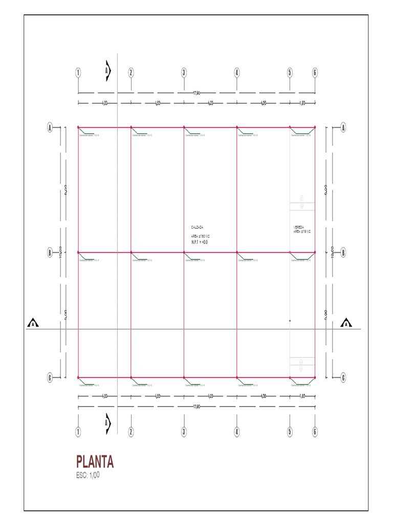 Diseño de Planta con Columnas Tubo Redondo | PDF