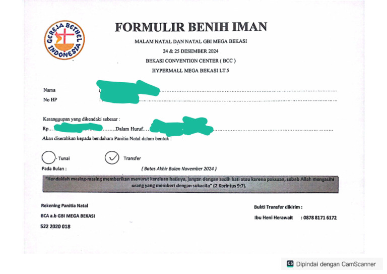 Contoh Form | PDF