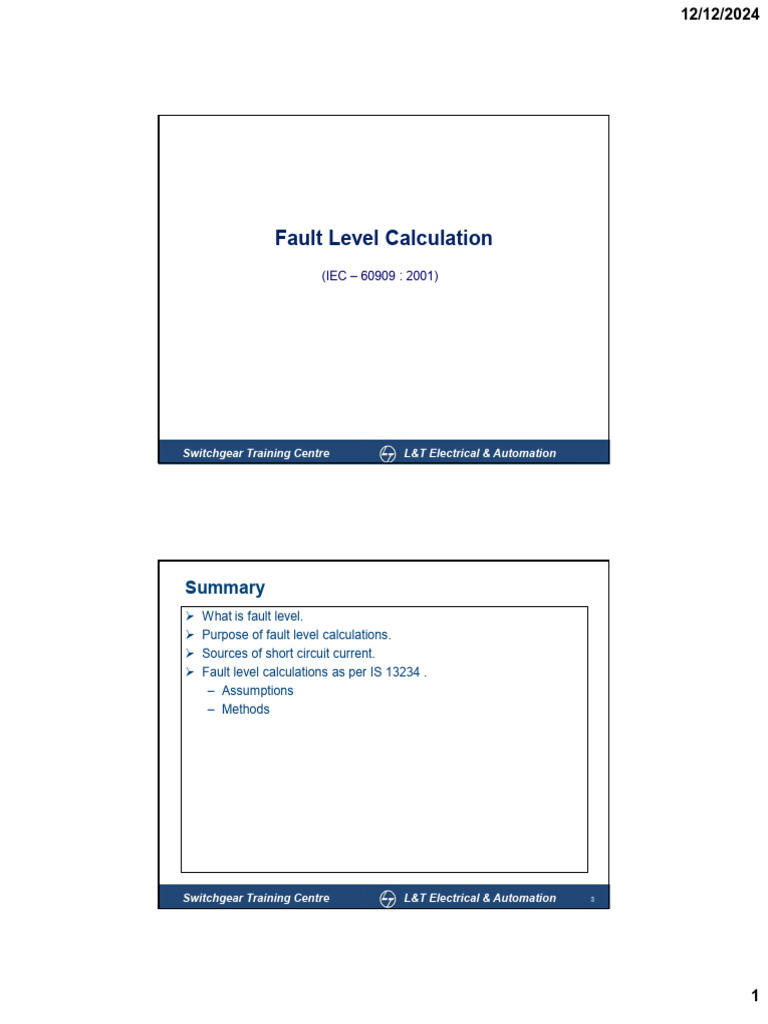 fault level Calculation | PDF | Electrical Impedance | Transformer