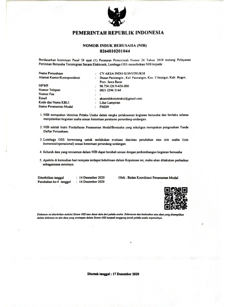 Aksa Indo Konstruksi | PDF