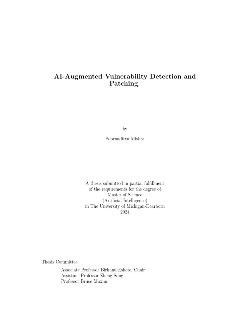 Mishra_Thesis_AI_Augmented_Vulnerability | PDF | Computer Security | Security