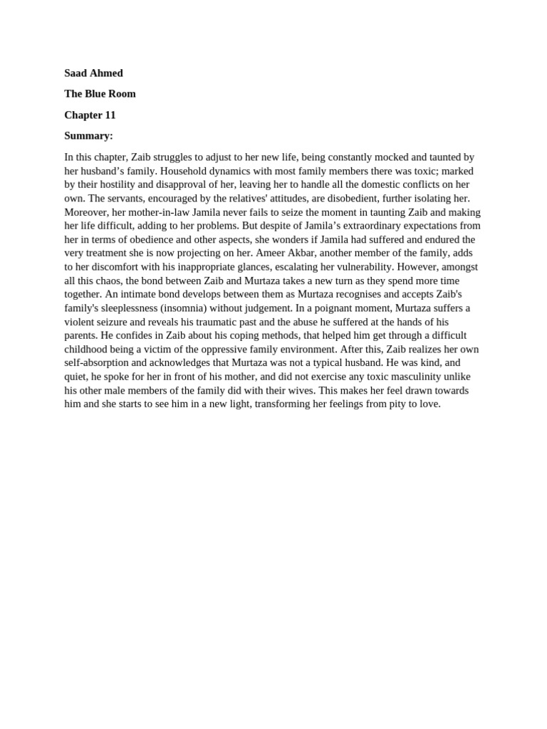 Zaib's Struggles and New Love in Chapter 11 | PDF