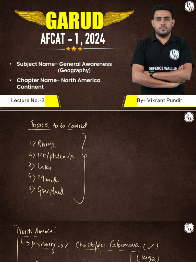 Geography 02 - North America - Class Notes | PDF