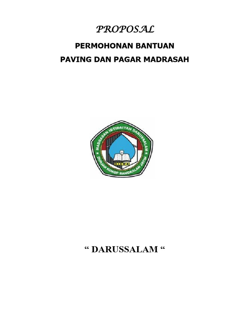 Proposal Lembaga Bantuan Paving | PDF