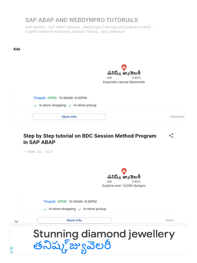 Step By Step Tutorial On Bdc Session Method Program In Sap Abap Pdf Microsoft Excel 