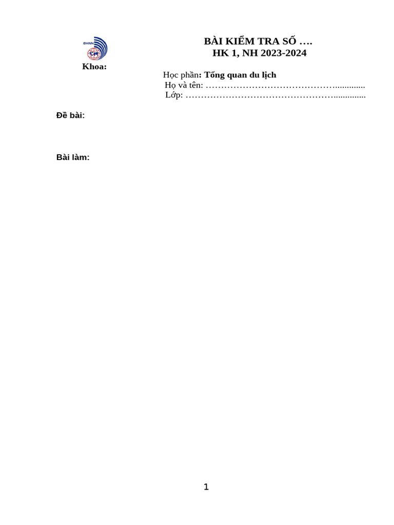 Mau Giay Kiem Tra TQDL | PDF