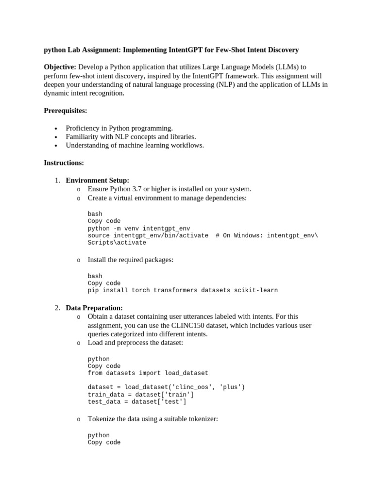 2_Intent GPT | PDF | Python (Programming Language) | Learning