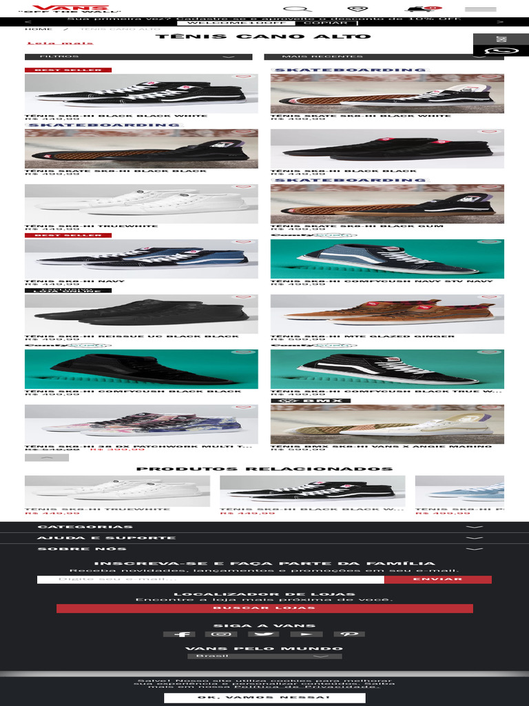 TÊNIS CANO ALTO Vans | PDF