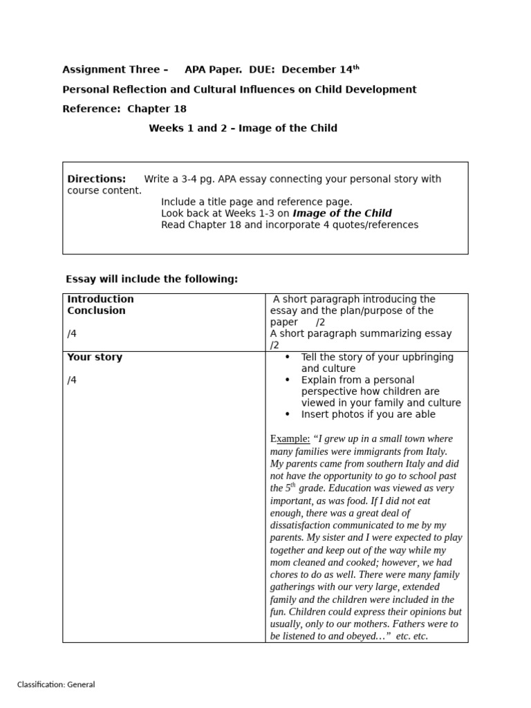 Assignment Three - Essay (1) | PDF | Essays | Human Development