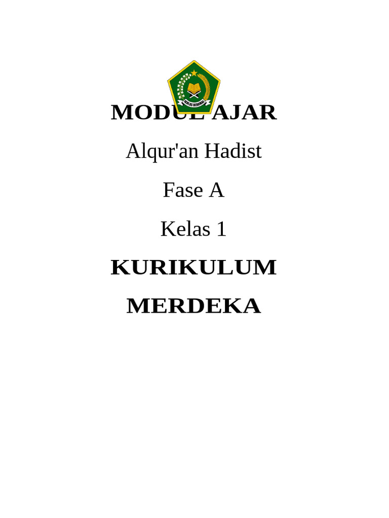 modul ajar qurdis kelas 1 | PDF