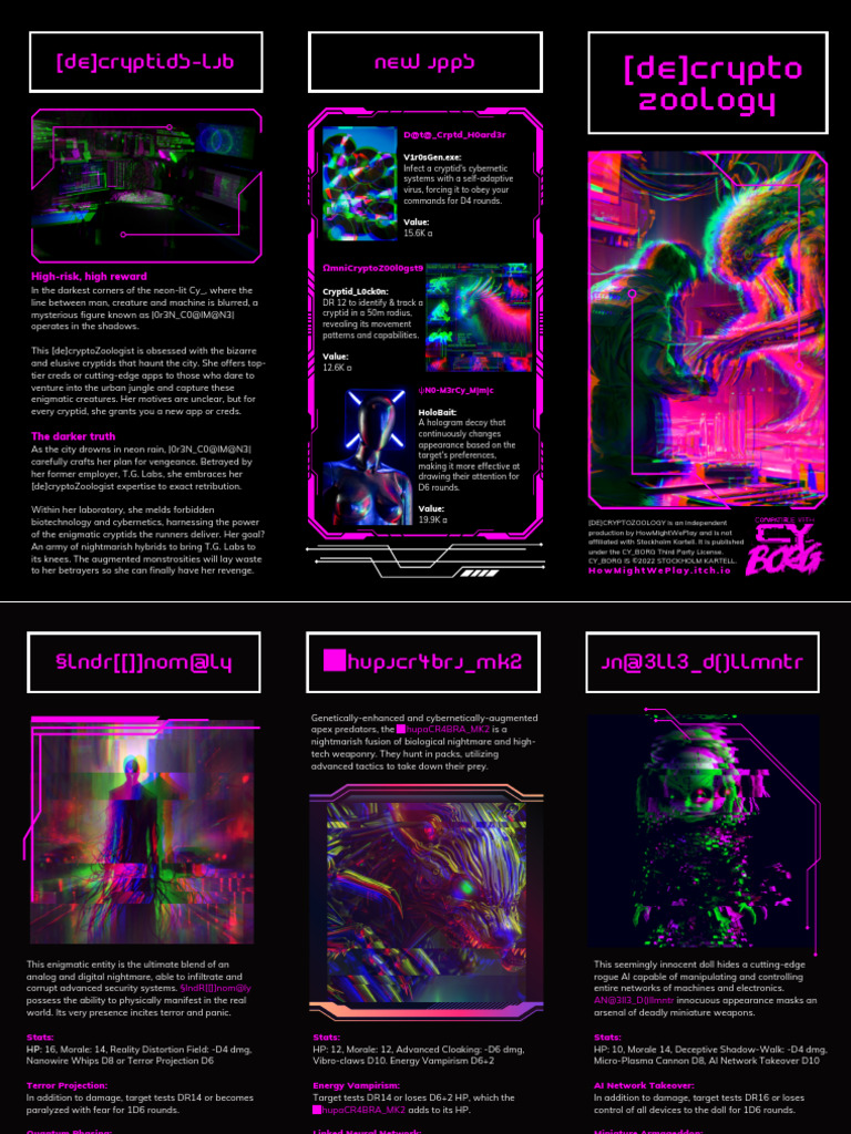 (Printable A4 Pamphlet) (DE) CRYPTOZOOLOGY v1.2 | PDF | Cryptozoology