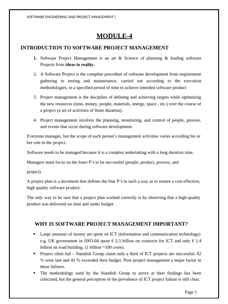 Software Project Management Guide | PDF | Project Management | Software ...