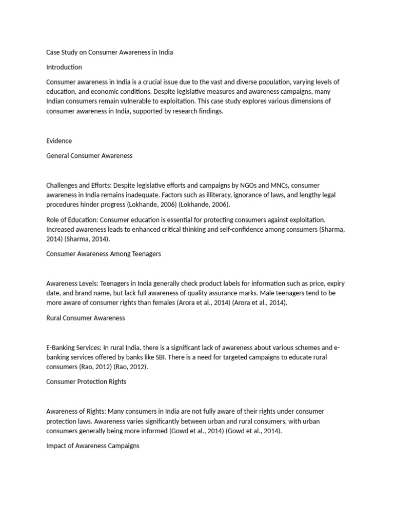 Consumer Awareness Challenges in India | PDF | Consumer Behaviour ...