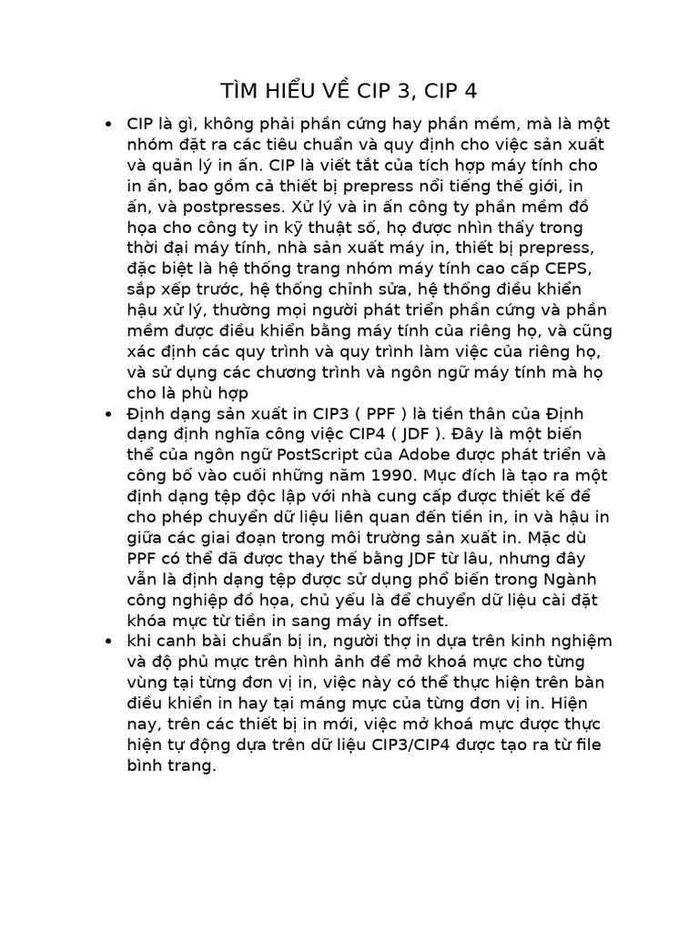 Cơ Điện Tử Bt Cip3,4 | PDF