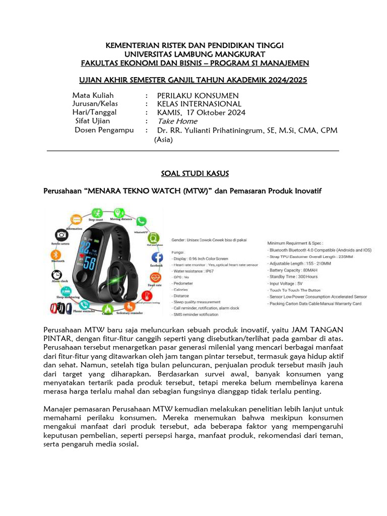 UTS PERILAKU KONSUMEN (KELAS INTERNASIONAL) | PDF
