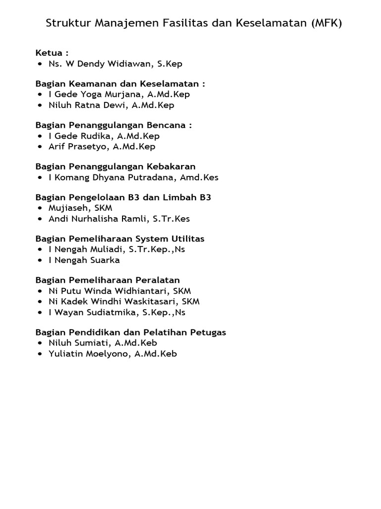 Struktur MFK Toili 3, 2024 | PDF