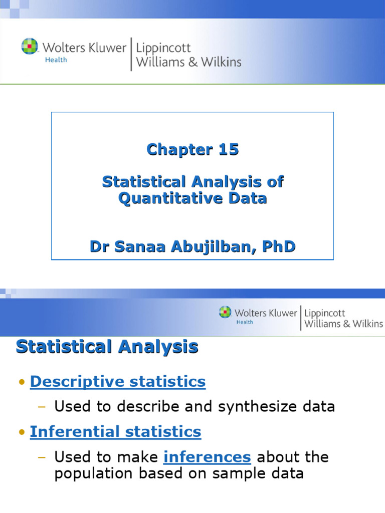 Chapter015 Statistical Analysis of Quantitative Data 23 | PDF ...