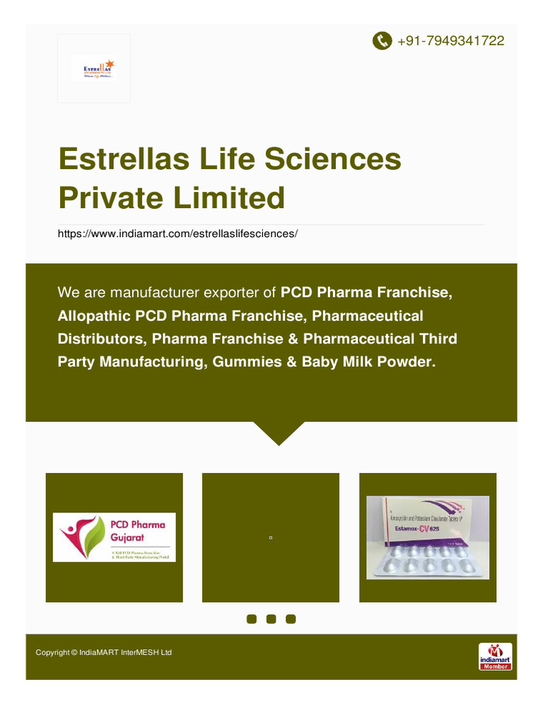 Estrellas Life Sciences Product Overview | PDF | Tablet (Pharmacy ...