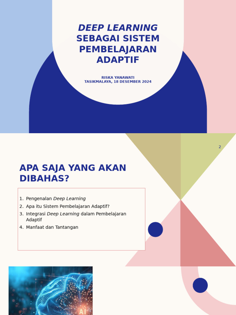 Deep Learning Sebagai Sistem Pembelajaran Adaptif | PDF