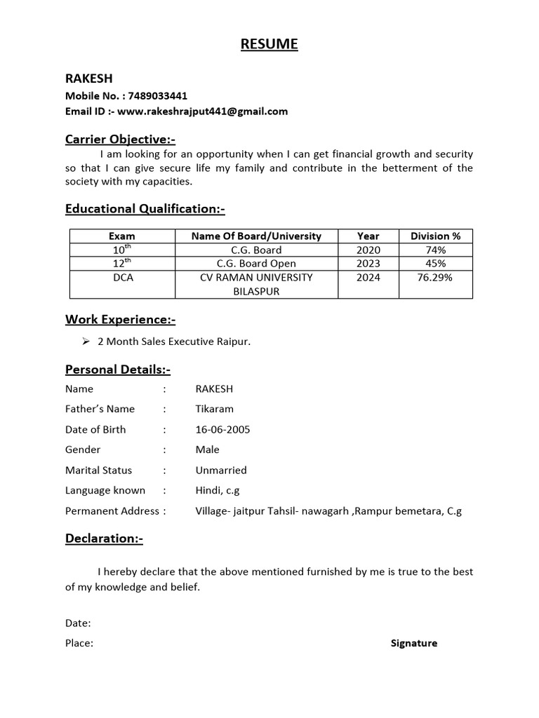 Rakesh Resume | PDF