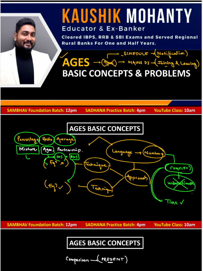 Ages Basic Concepts & Problems (Sol) | PDF