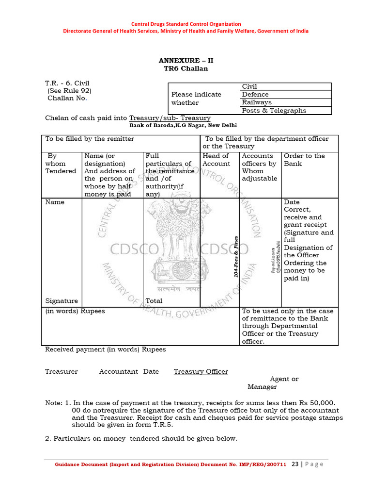 TR 6 Challan | PDF | Banks | Money