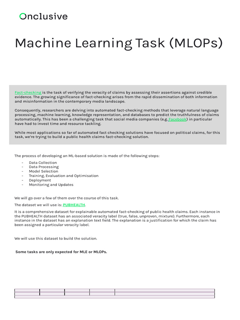 Onclusive Machine Learning Challenge | PDF | Machine Learning | Learning