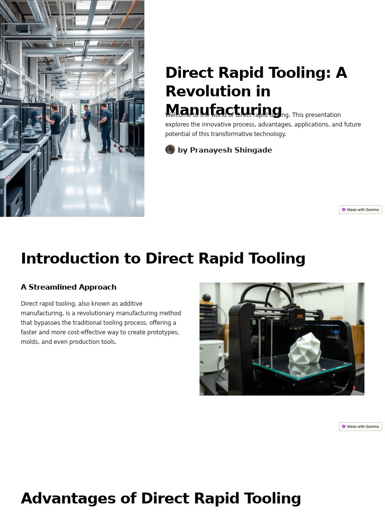 Direct Rapid Tooling a Revolution in Manufacturing | PDF | 3 D Printing | Secondary Sector Of ...