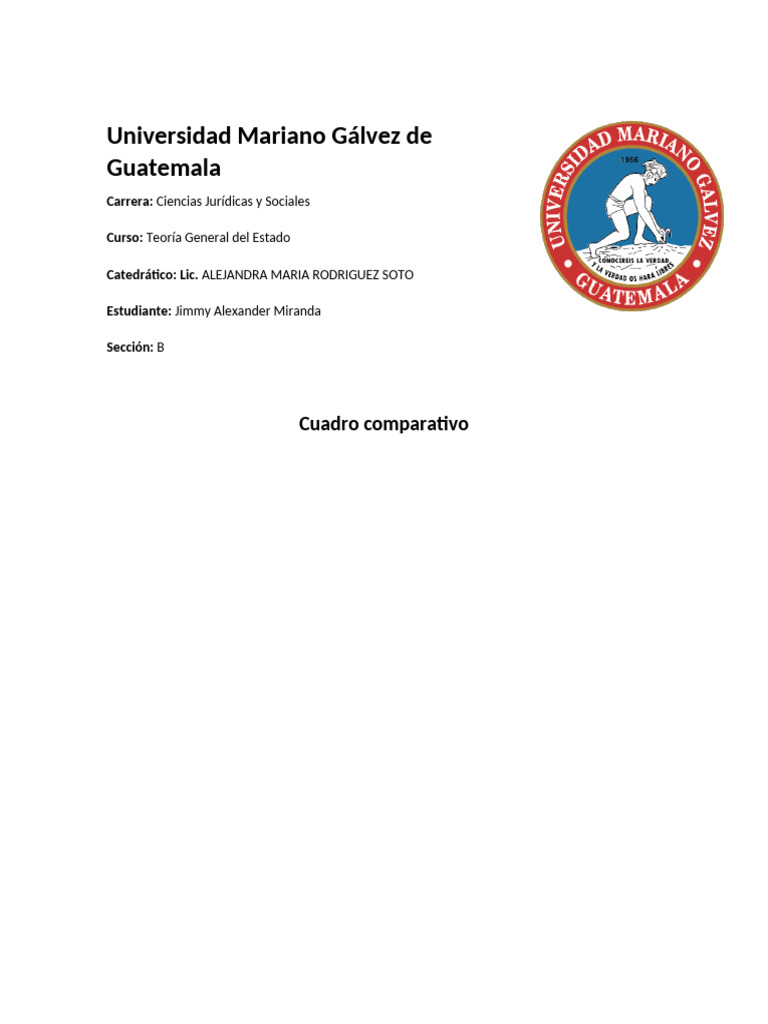 Cuadro Comparativo Jimmy Alexander Miranda | PDF | Roma antigua ...