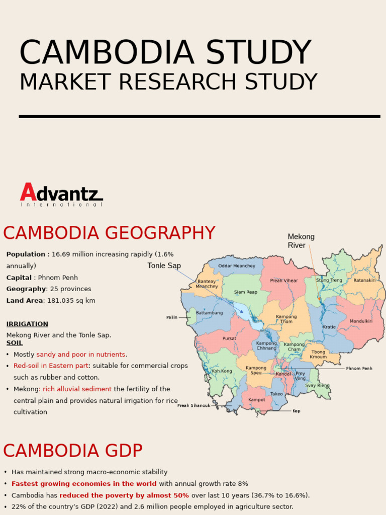 Cambodia Study | PDF | Agriculture | Cambodia