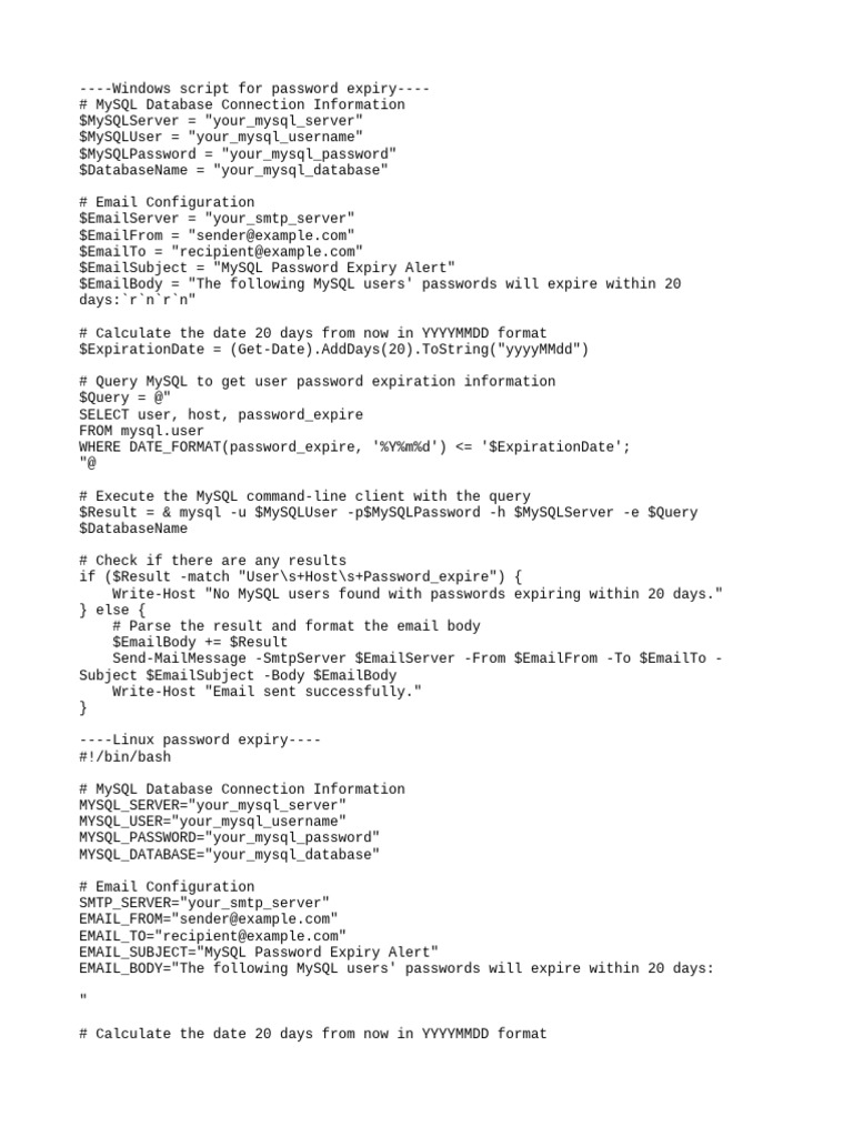 Password Expiry | PDF | Computing | Data Management