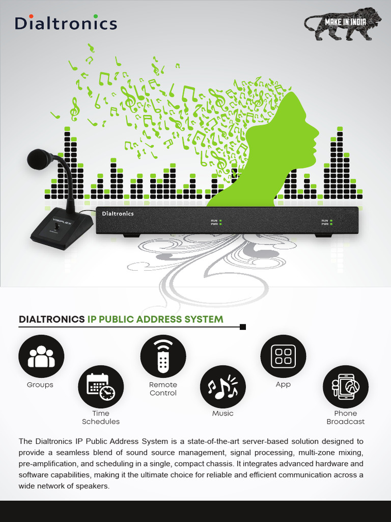 Dialtronics IP PA System Data Sheet | PDF | Computer Network | Port ...