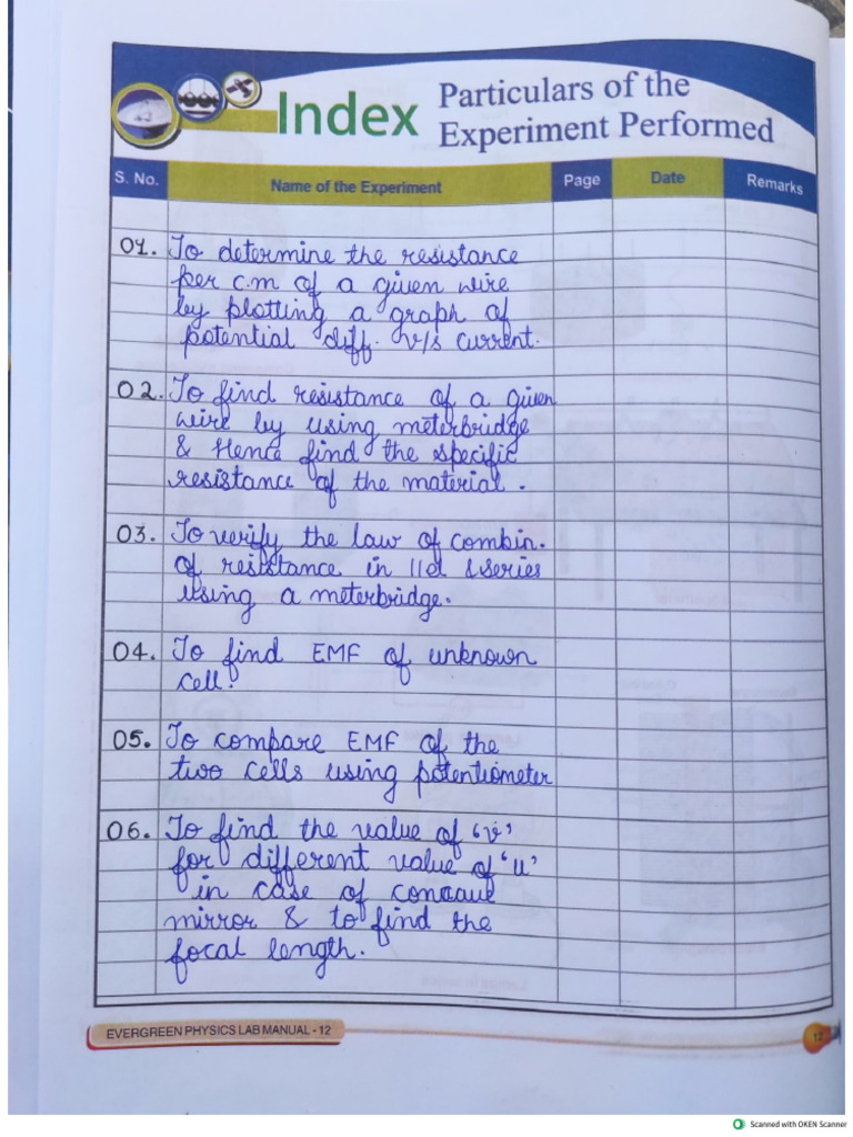 Physics Practical Class 12 | PDF