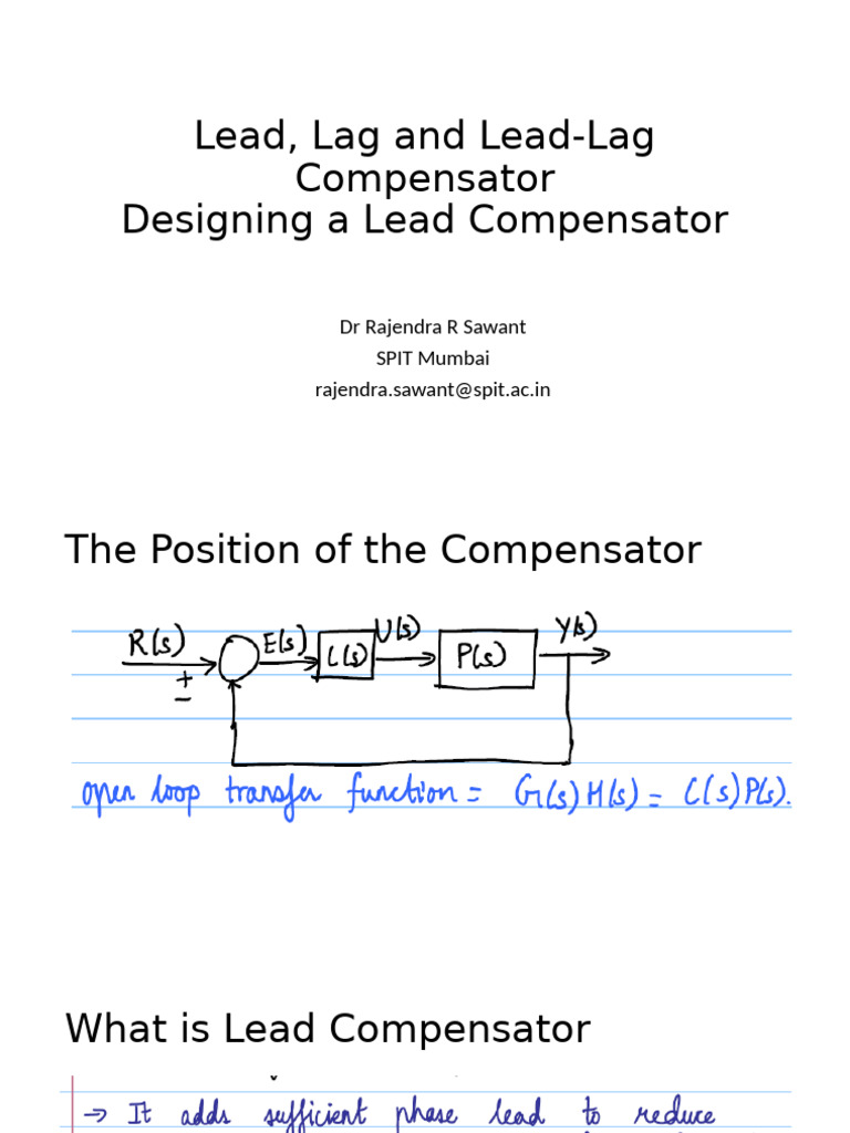 Lead-Lag Compensator | PDF