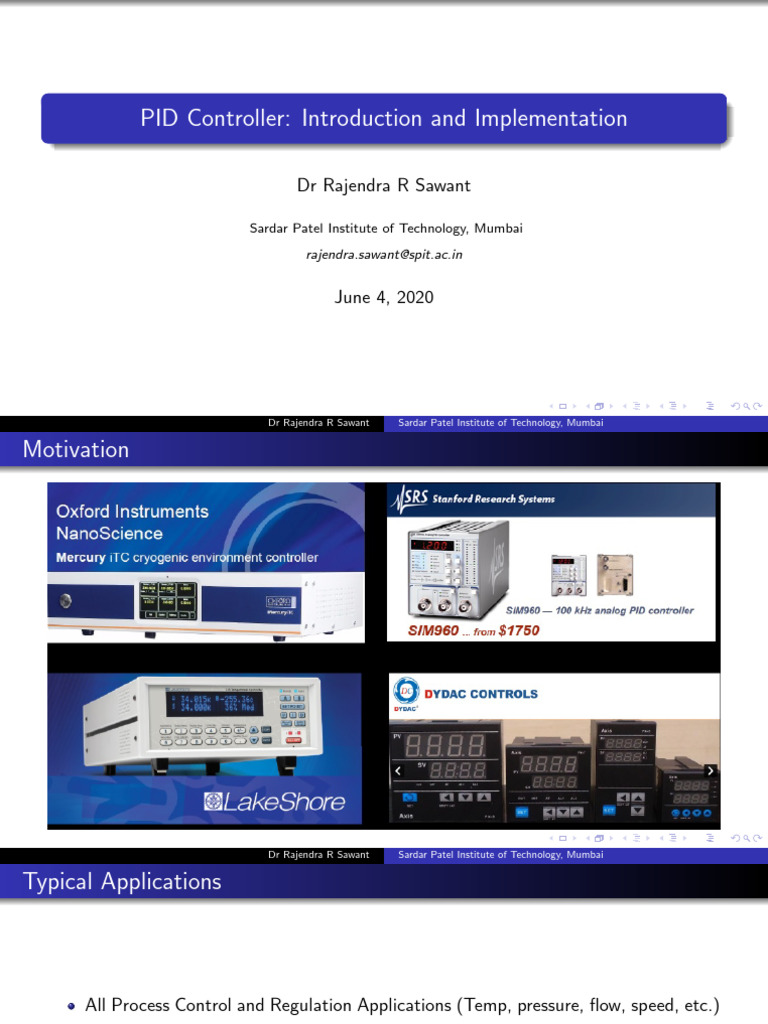 PID Intro | PDF | Applied Mathematics | Mechanics